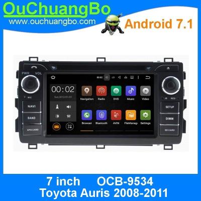 China Ouchuangbo car radio multimedia android 7.1 Toyota Auris 2008-2011 with gps navi DDR3 2GB bluetooth music for sale