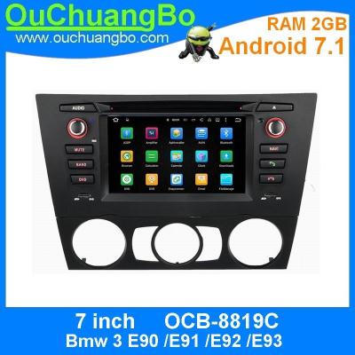 China Ouchuangbo android 7.1 car multi media dvd radio for Bmw 3 E90 E91 E92 E93 support multiple amplifiers sound file manage for sale