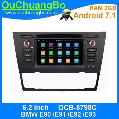 China Ouchuangbo autoradio gps system android 7.1 for BMW E90 E91 E92 E93 with 2GB DDR3 ROM 16GB 1080P HD video for sale