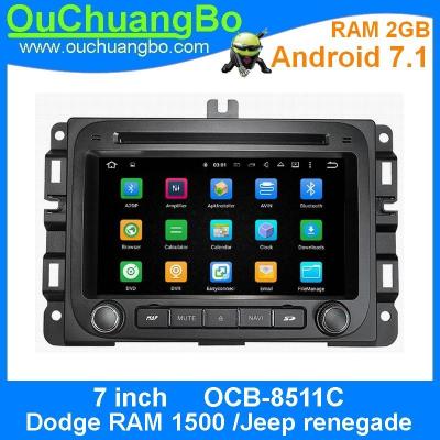 China Ouchuangbo car dvd 1024*600 android 7.1 for Dodge RAM 1500 Jeep renegade with MP5 MP3 MP2 ROM 16GB 4*45 Watts amplifier for sale