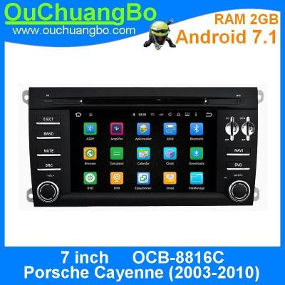 China Ouchuangbo car dvd gps system android 7.1 for Porsche Cayenne (2003-2010) with 1080P HD video calculator 2GB DDR3 for sale