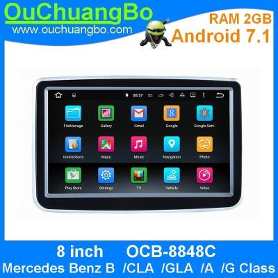 China Ouchuangbo car dvd gps player android 7.1 for Mercedes Benz B  CLA  GLA  A  G Class with MP5 MP3 MP2 USB Wifi BT for sale