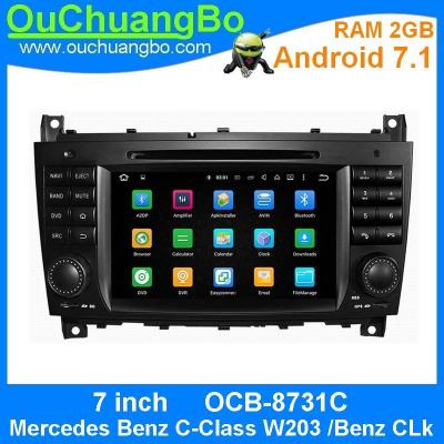 China Ouchuangbo car radio multimedia stereo android 7.1 for Mercedes Benz C-Class W203 Benz CLk support gps navi HD video for sale