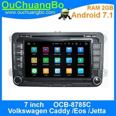 China Ouchuangbo auto radio 2G RAM dvd player for Volkswagen Caddy Eos Jetta with Androi 7.1 AUX-IN MP3 FM USB SWC Function for sale