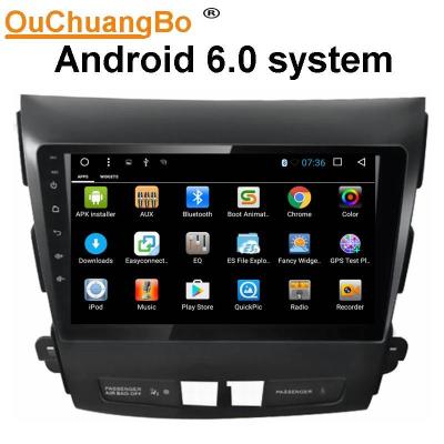 China Ouchuangbo car radio gps navigation android 6.0 for Mitsubshi Outlander support bluetooth SWC USB Mirror-Link 1080 video for sale