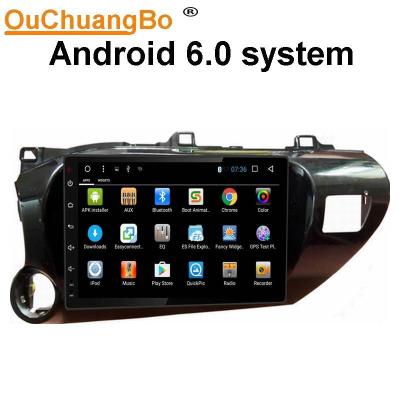 China Ouchuangbo car radio gps navi video android 6.0 for Toyota Hilux with dual zone SWC USB AUX bluetooth for sale