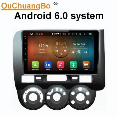 China Ouchuangbo car radio head unit stereo android 6.0 for Honda fit 2004-2007 with BT Gps navi SWC 1080 video for sale