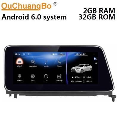 China Ouchuangbo car radio gps 4 Core CPU android 6.0 for Lexus RX270 350 450 with gps USB WIFI wifi Bluetooth SWC for sale