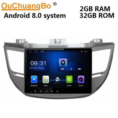 China Ouchuangbo car gps nav audio BT android 8.1 for Hyundai Tucson 2015 support USB SWC 1080P Video radio touch screen for sale