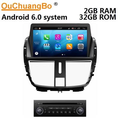 China Ouchuangbo auto media stereo gps navi S200 platform android 8.0 for Peugeot 207 support USB SWC AUX wifi BT 8 core for sale
