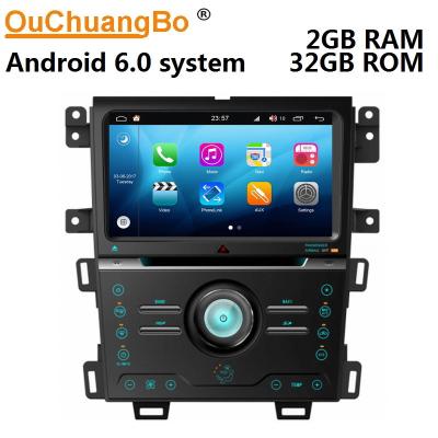 China Ouchuangbo car audio gps navi bluetooth 200 platform android 8.0 for Ford Edge 2013 support SWC AUX wifi HD video1mirror for sale