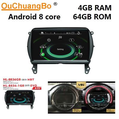 China Ouchuangbo car radio gps capacitance multiple android 9.0 system for mini cooper 2014 for wifi 8 core SWC BT for sale