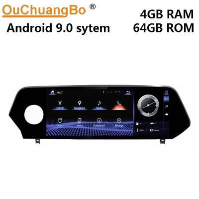 China Ouchuangbo car radio gps nav for stereo Lexus ES ES200 ES300h ES260 XV70 2018 support android 9.0 OS 4GB RAM dual zone for sale