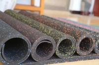 China 3-20MM thickness Waterproof Rubber Rolls Flooring Matting for Gym Equipment and Machines Easy to Clean 6000sqm / Day for sale