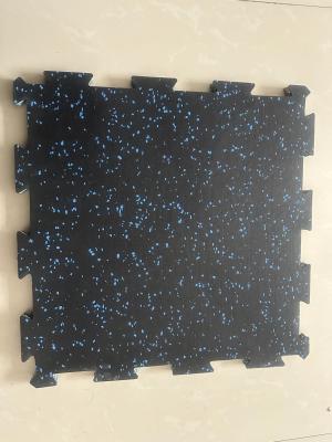 China Simple Install & Economical Interlocking Rubber Flooring Tiles for Home Indoor and Commercial Gym for sale