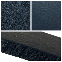China 6000sqm / Day Pure Color EPDM DOT 1mx1mx15m 20mm 25mm 30mm 35mm 40mm 45mm 50mm Black Gym Rubber Floor Tiles for Commercial for sale