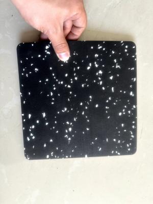 China Fire Resistance Black Recycled Rubber Flooring Tiles with Different Color EPDM Flecks for Gym Equipment for sale