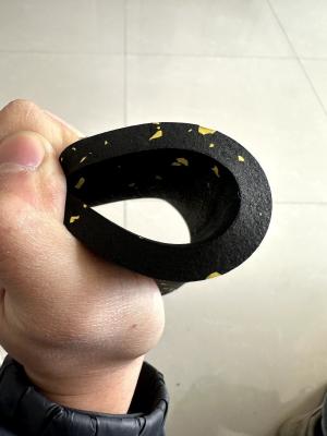 China Black Recycled Rubber Flooring Tiles with Different Color EPDM Flecks for Home and Commercial Gym Flooring for sale