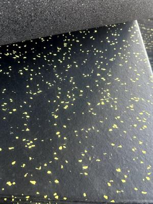 China Black Rubber Gym Flooring Tiles 50cm*50cm*20mm with Different Color EPDM Granules for sale