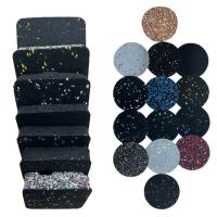 China Sample Free Color Fleck Rubber Gym Equipment Mats 1mx1m 50cmx50cm 15-50mm for Playground for sale