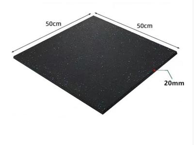 China Pure Color or Black Ground EPDM DOT Gym Rubber Floor Tile in Thicknesses From 15mm to 50mm Durability and Slip Resistant for sale
