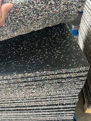 China Environmentally Friendly EPDM Flecks Durable and Odouroless Sports Gym Recycled Rubber Flooring Tiles 15mm-50mm Thickness for sale