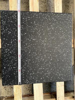 China 1m*1m 20mm Extra Heavy-Duty Black Rubber Floor Protection Mat for Gym and Fitness Centre for sale