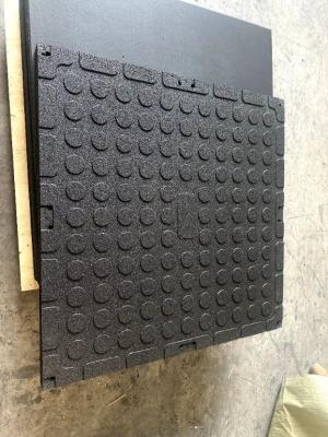 China 3/4 Inch Athletic Rubber Flooring Tiles for Home and Commercial Gym Weight Zone for sale
