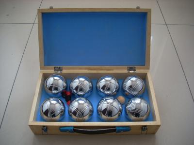 China 8 wooden box Bocce ball, Petanque, Boules, Boccia set, garden games, Outdoor sports set for sale