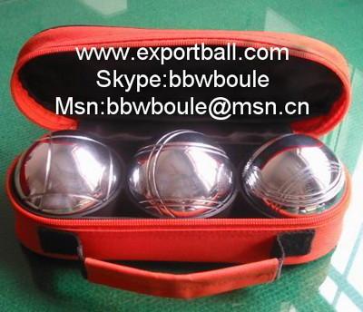 China wholesale factory boule set in nylon bags, color petanque set for sale