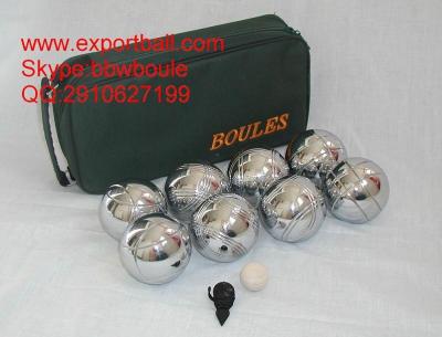China 72mm metal bocce ball for sporting, petanque set, boules set for garden playing for sale
