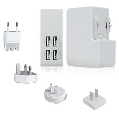 China US Plug 4 USB Universal Adapter Mini Travel Charger 5V 3.4A 100-220V for sale