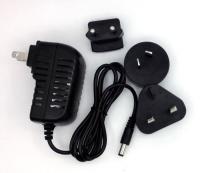 China 24V 2A Interchangeable Wall Mount AC DC Power Adapter for LED CCTV Set Top Box 100-240V for sale