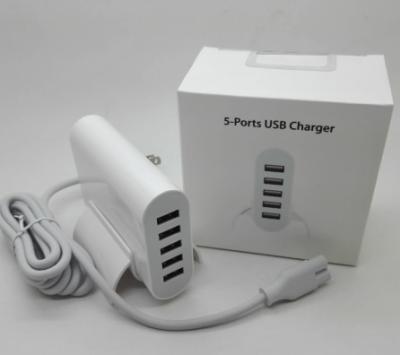 China White 5V 6A 5-Port USB Charger with CE LVD EMC Certifications for sale