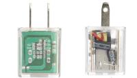 China Lucency charger transparency case mini charger USB connecter LED indicator 5V1A 5V 2.1A for sale