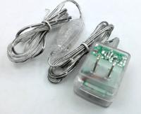 China Transparency adapter 12V 1A 24V 0.5A 5V 1A 5v 2a lucency case with 304 switch on DC cable for sale