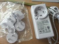 China White 12V 1A DC Power Adapter with UL FCC PSE GS CE RCM BS1363 Certifications International Plug for sale