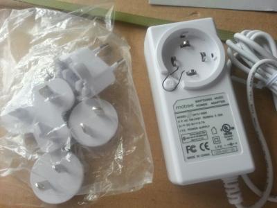 China White 12V 1A DC Power Adapter with UL FCC PSE GS CE RCM BS1363 Certifications International Plug for sale