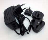 China 12V 2A exchangeable UK AUS USA EU AC plug 2M cable 18AWG cable  LED light box for sale