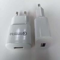 China QC3.0 QC2.0 5V 3A USB Charger Adapter White Universal Input 100-240V for Samsung Huawei Mobile Phone for sale