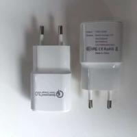 China QC3.0 QC2.0 5V 3A USB Charger Adapter White Universal Input 100-240V for Samsung Huawei Mobile Phone for sale