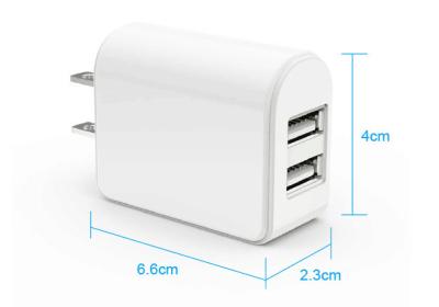 China Mini Dual USB Travel Charger 5V 1A 2.1A US Plug Compact Power Adapter for sale