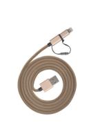 China MFi Certified Micro USB Cable with Lightning Adapter 1M 2.1A Braided Jacket for sale
