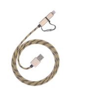 China MFi Certified Micro USB Cable with Lightning Adapter 1M 2.1A Braided Jacket Aluminum Case for sale