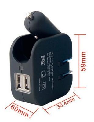 China 2 in 1 Smart Car Charger with Travel Charger Dual USB 5V 3100mA for Phone Tablet for sale
