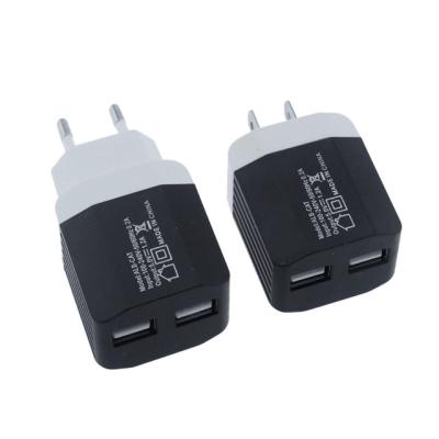 China 5V 1.2A Dual USB Charger ABS Material Compact Power Adapter 40x23x60mm for sale