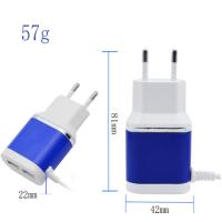 China Dual USB Wall Charger 5V 3.1A Fast Charging Travel Adapter 110-240V for sale