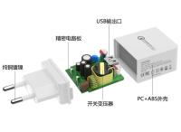 China 18W Quick Charge 3.0 USB Travel Charger Wall Adapter 100-240V QC3.0 Power Supply for sale