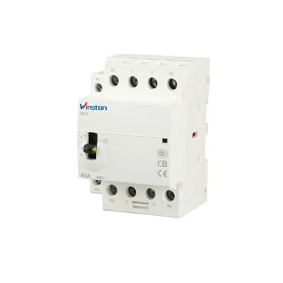 China Modular Homes 2NO NC 40A Air Conditioning Parts 4 Pole Manual AC Contactor for sale