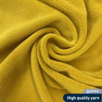 China in stock lot super soft  94 polyester 6 spandex tricot anti pilling polar fleece fabric for garment for sale